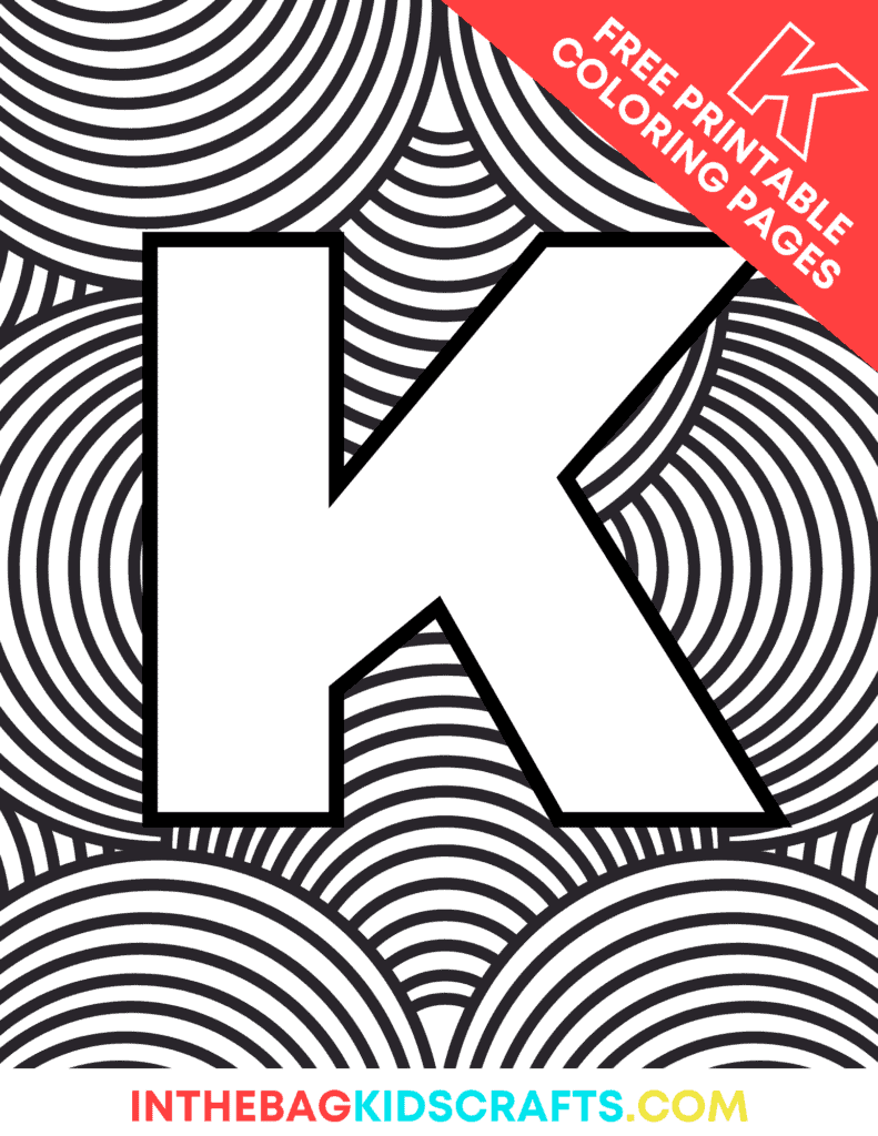 Letter K Coloring Pages (FREE Printables) • In the Bag Kids' Crafts