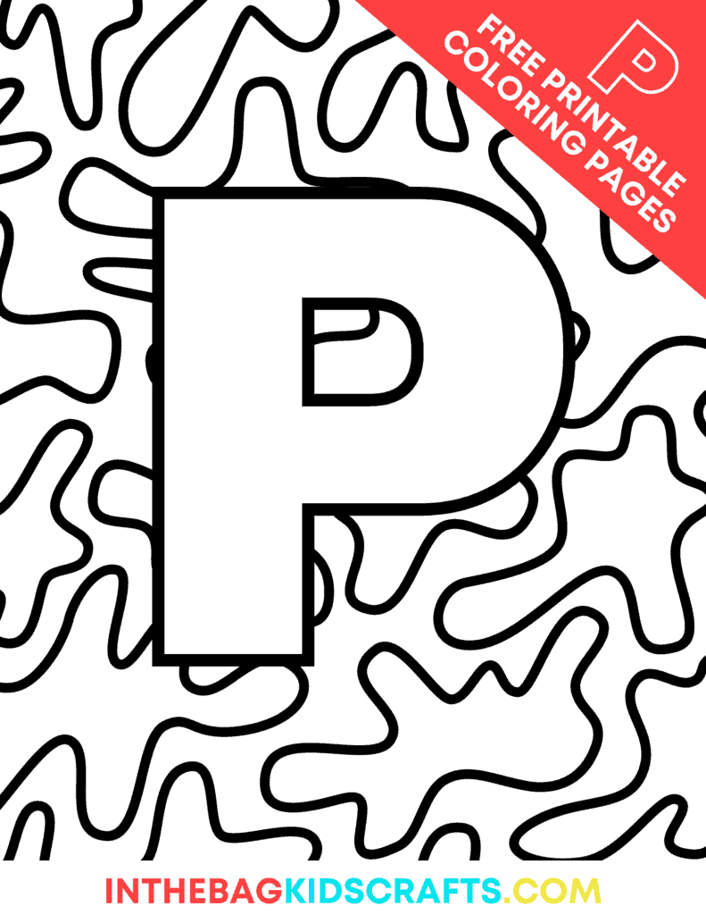 Letter P Coloring Pages (FREE Printables) • In the Bag Kids' Crafts