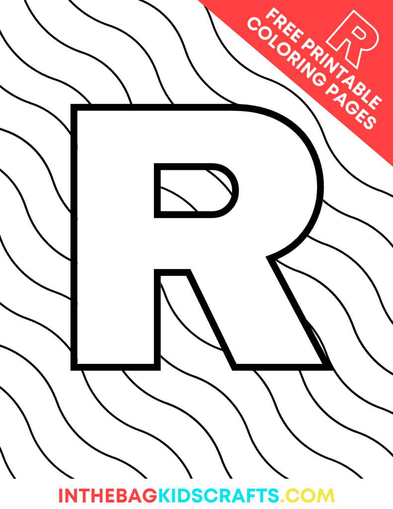 Letter R Coloring Pages for Preschool (FREE pdf) • In the Bag Kids' Crafts