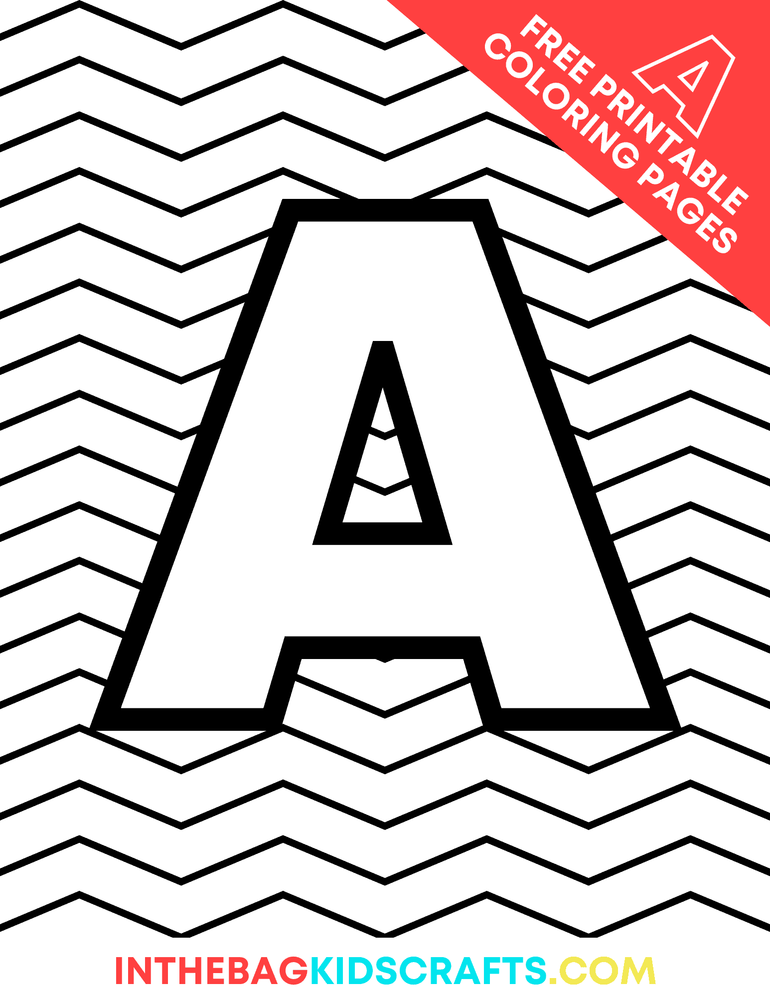Letter A Coloring Pages (Free Printables) • In the Bag Kids' Crafts