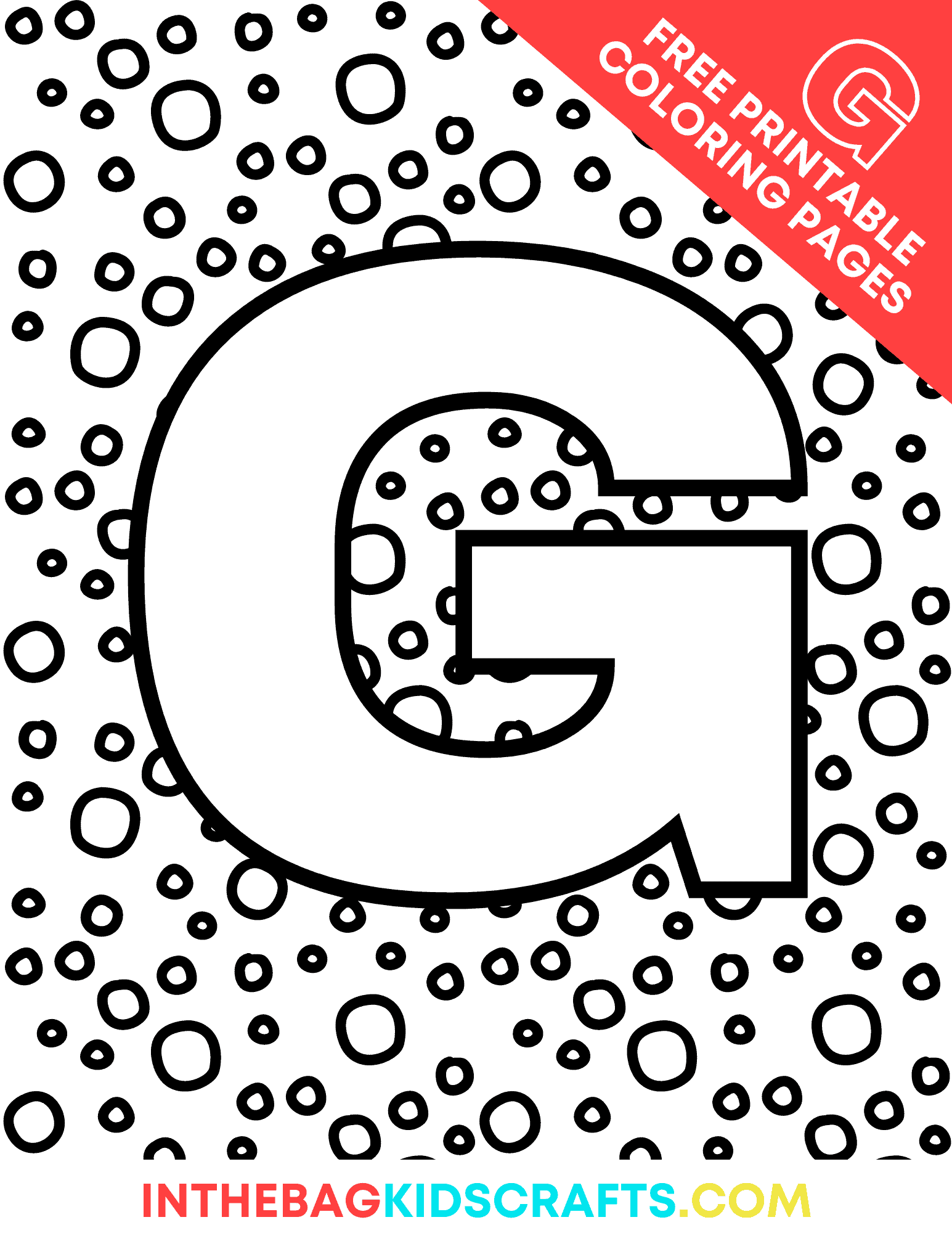 Letter G Coloring Pages (FREE) • In the Bag Kids' Crafts