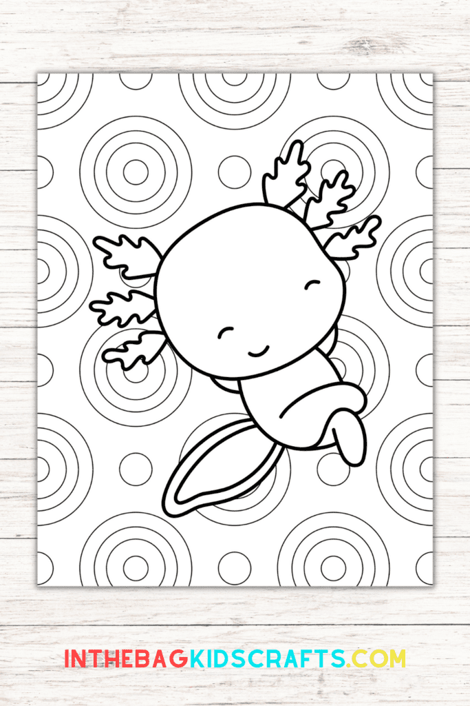 Axolotl Coloring Pages (Free Printables) • In the Bag Kids' Crafts