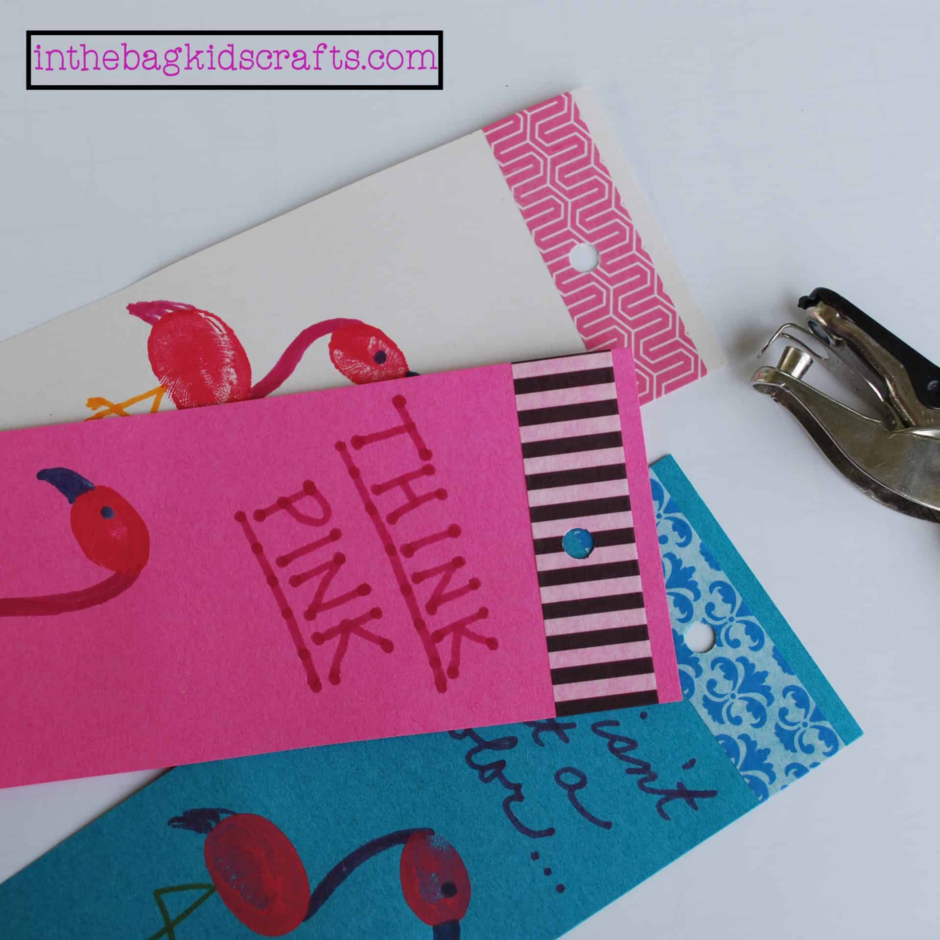 Easy Summer Kids' Craft Flamingo Bookmark • In the Bag Kids' Crafts