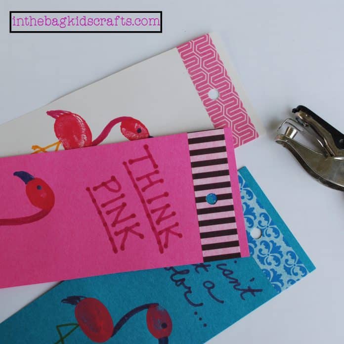Easy Summer Kids' Craft Flamingo Bookmark • In the Bag Kids' Crafts