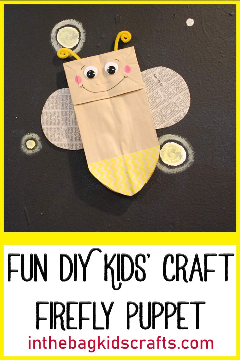 Easy Summertime Kids' Craft: Firefly Puppet • In the Bag Kids' Crafts