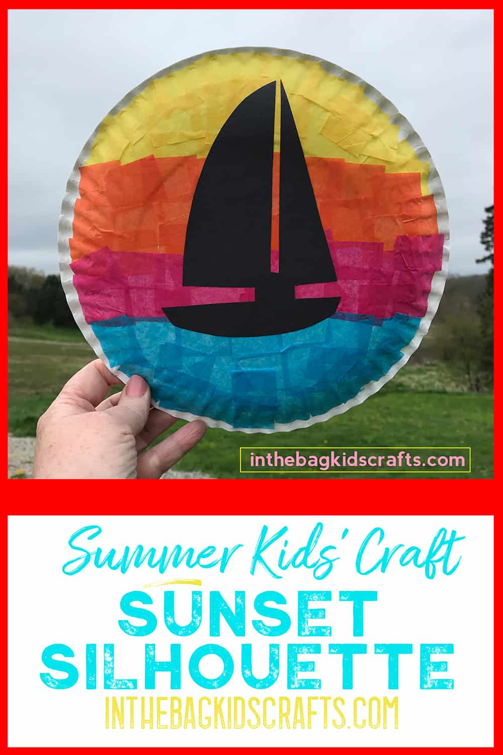 Sunset Crafts {with FREE Printable Silhouettes} • In the Bag Kids' Crafts