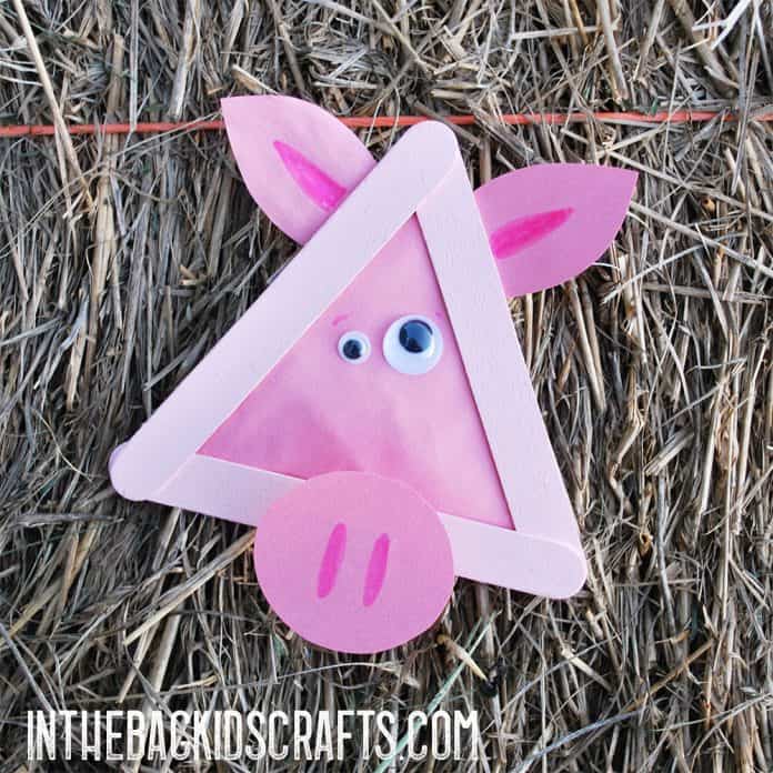 Easy Pig Craft {with FREE template} • In the Bag Kids' Crafts