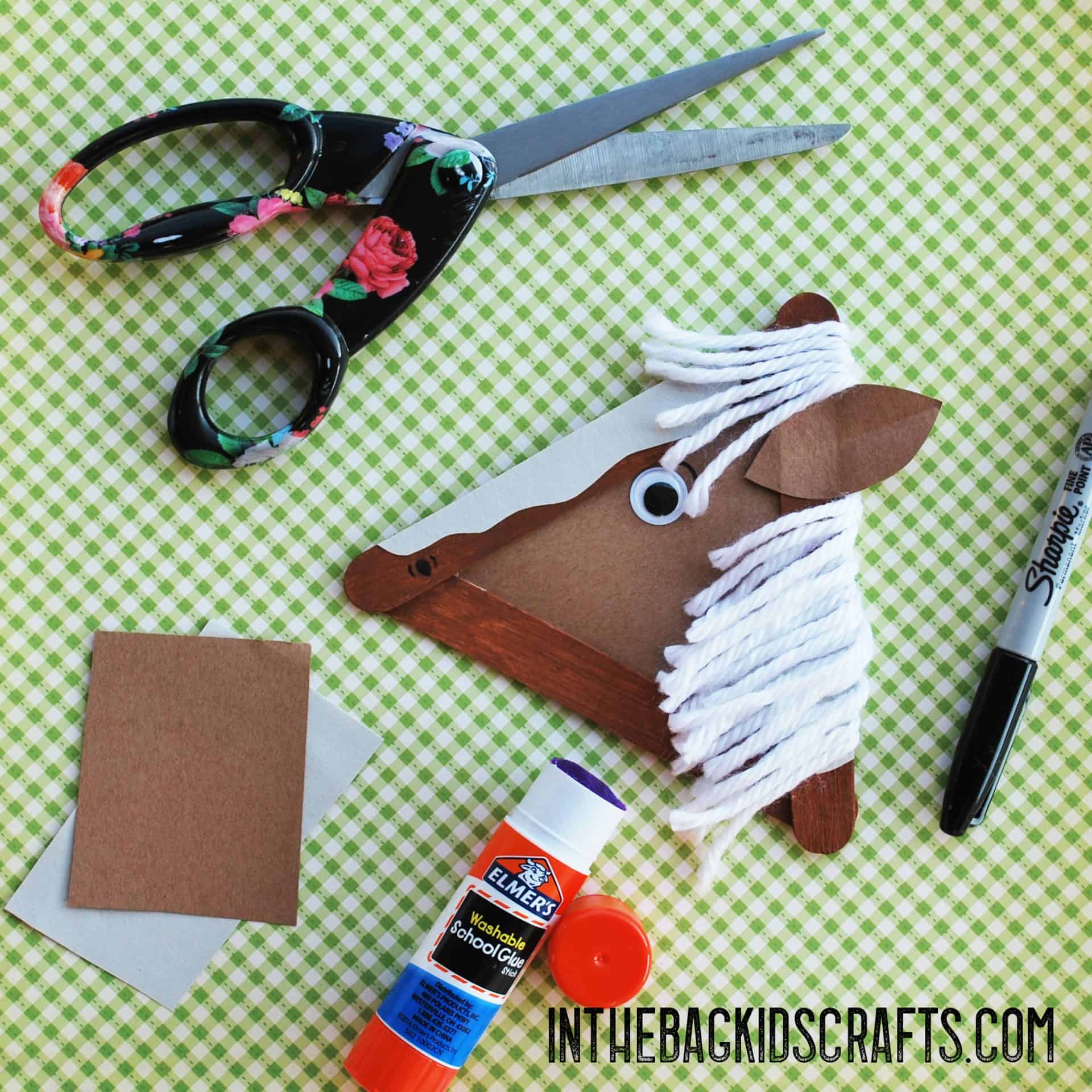 Horse Craft {with FREE template} • In the Bag Kids' Crafts