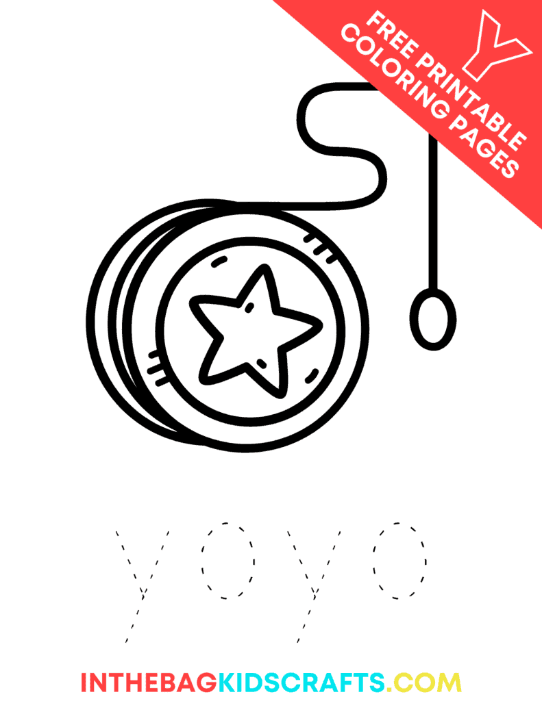 FREE Letter Y Coloring Pages for Preschoolers • In the Bag Kids' Crafts