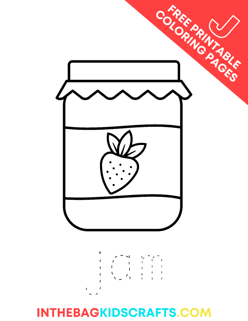 Letter J Coloring Pages (FREE Printable) • In the Bag Kids' Crafts