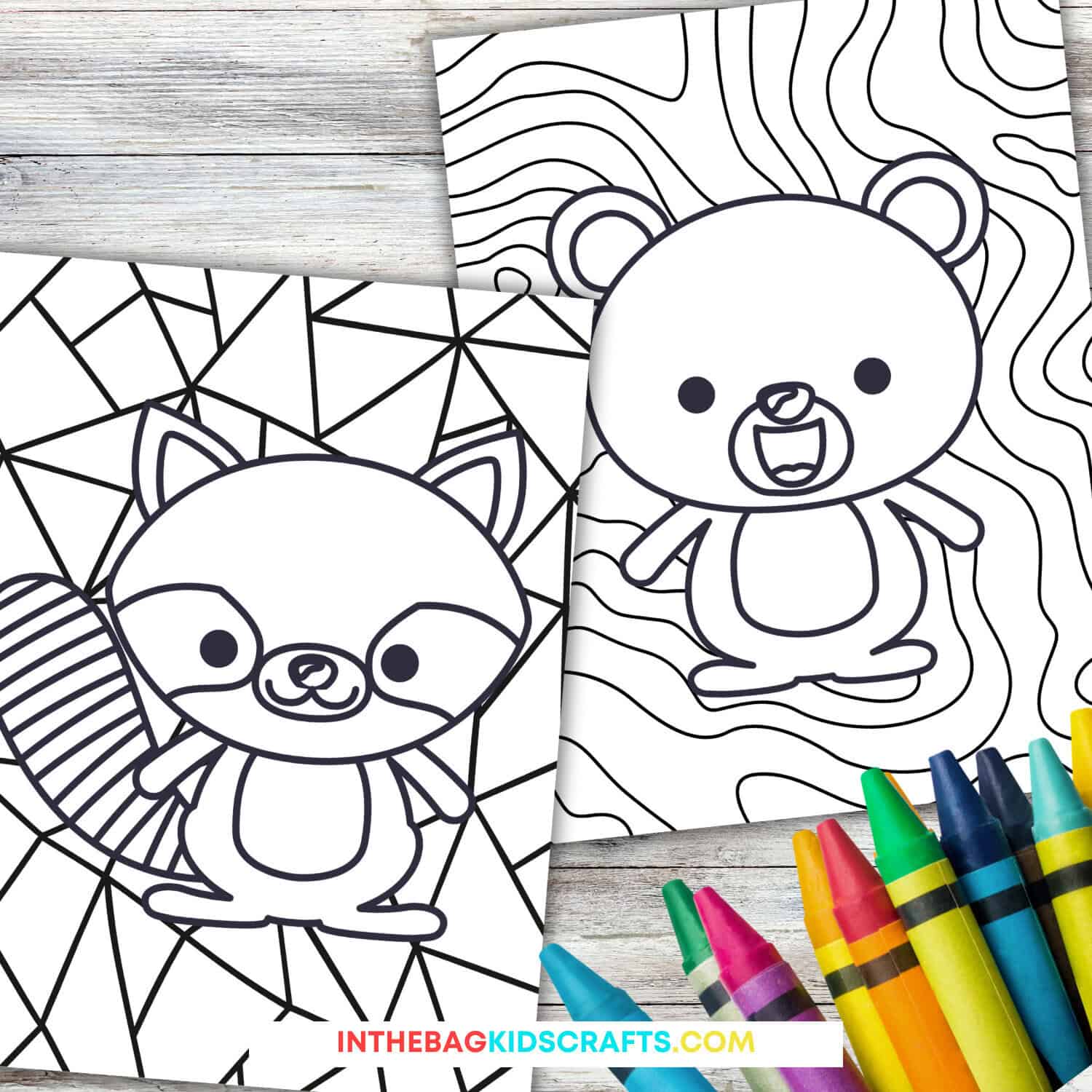 Free Printable Woodland Animal Coloring Pages for Kids • In the Bag ...
