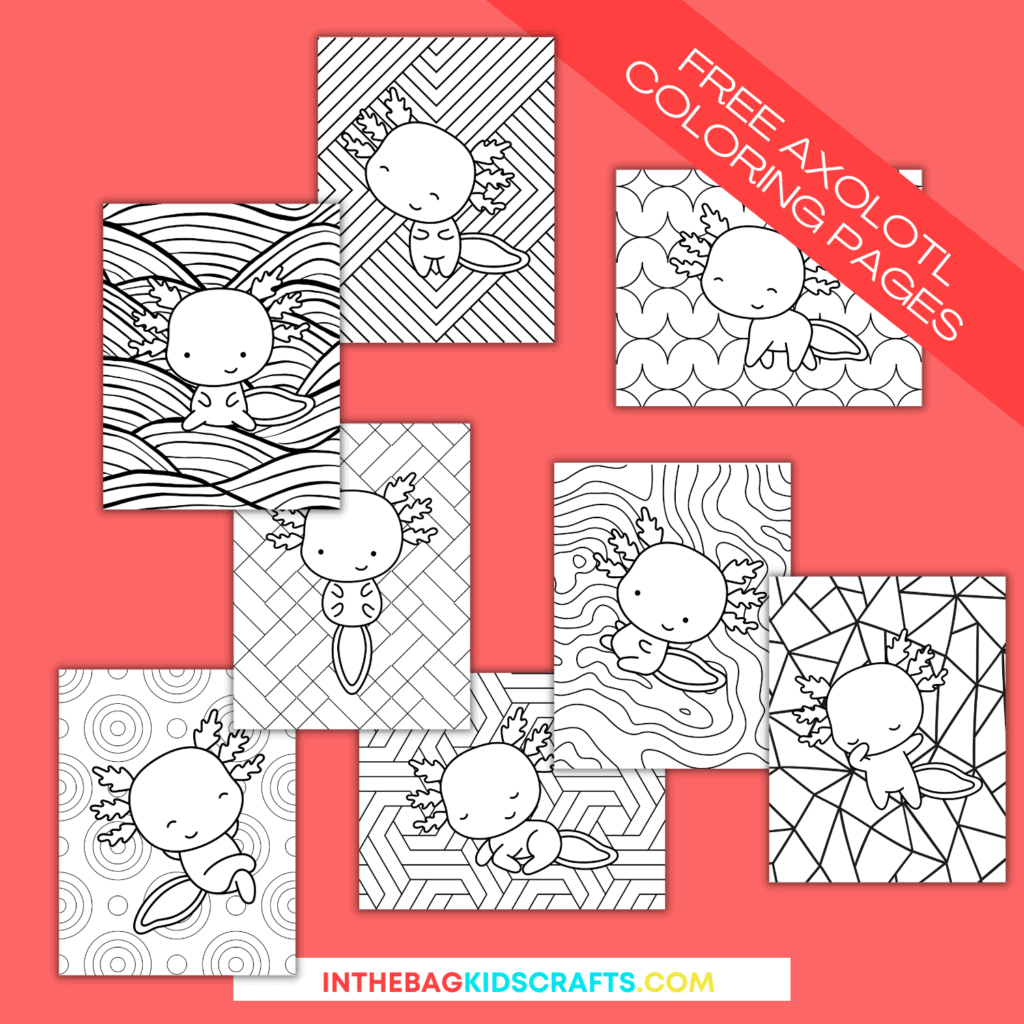Axolotl Coloring Pages (Free Printables) • In the Bag Kids' Crafts