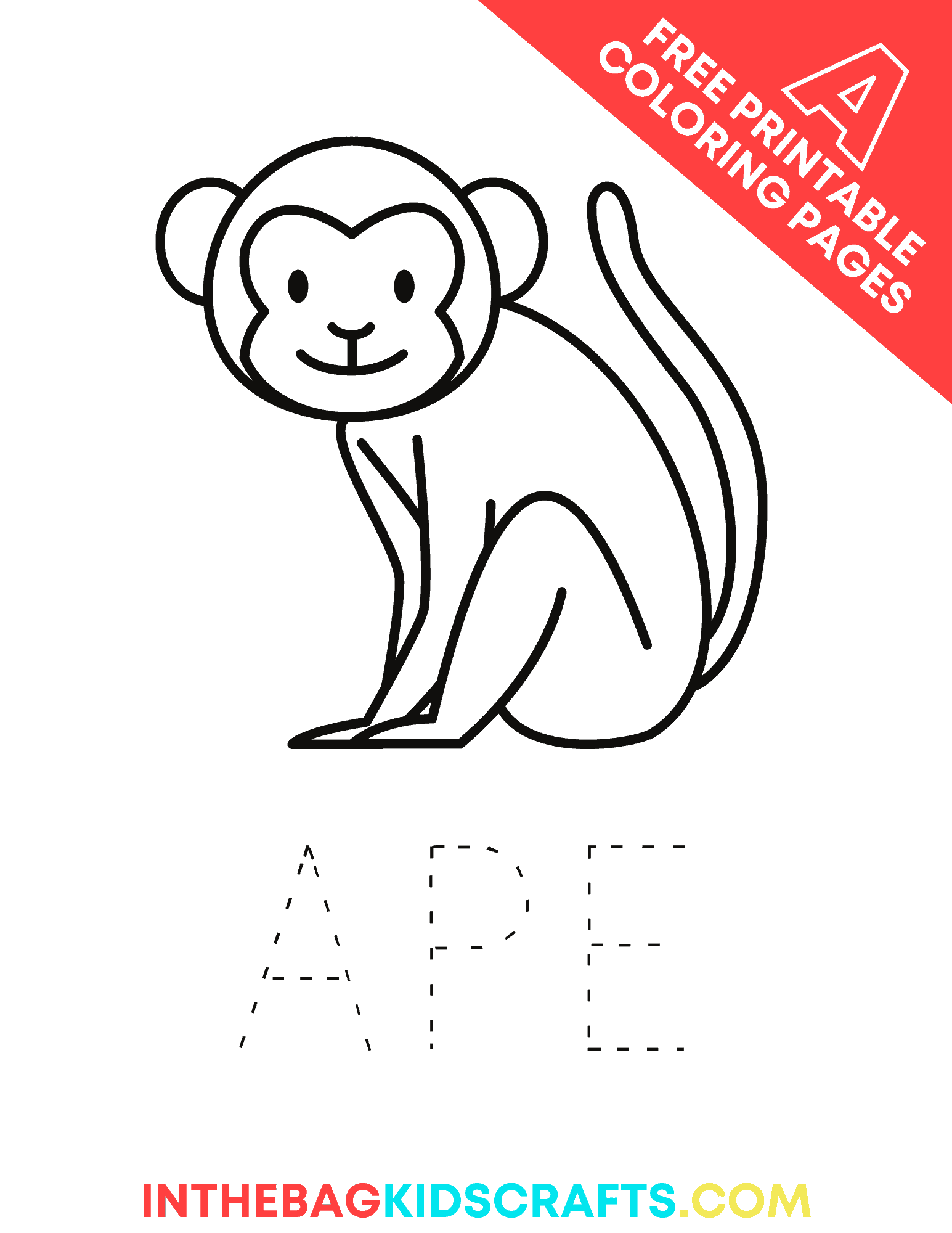 Letter A Coloring Pages (Free Printables) • In the Bag Kids' Crafts