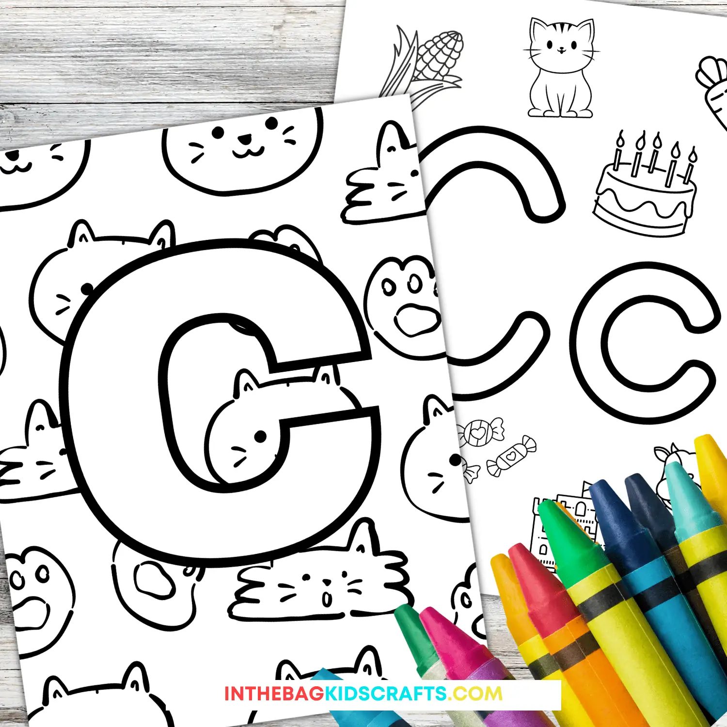 Letter C Coloring Pages FREE Download In The Bag Kids Crafts