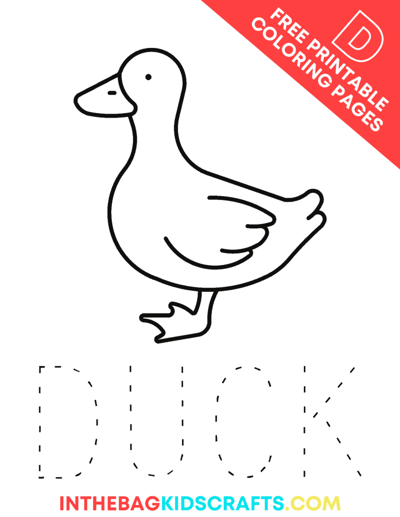 Letter D Coloring Pages • In the Bag Kids' Crafts