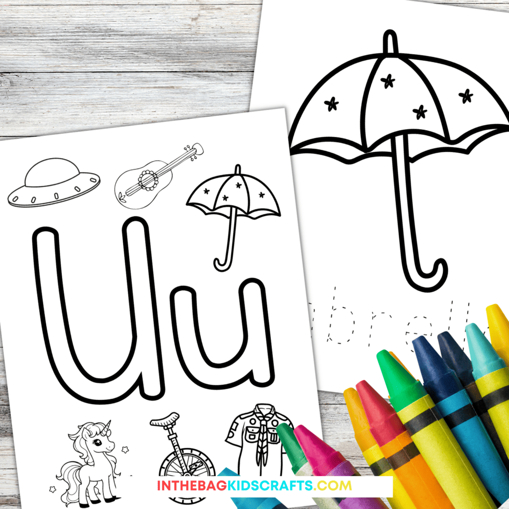 FREE Printable Letter U Coloring Pages • In the Bag Kids' Crafts
