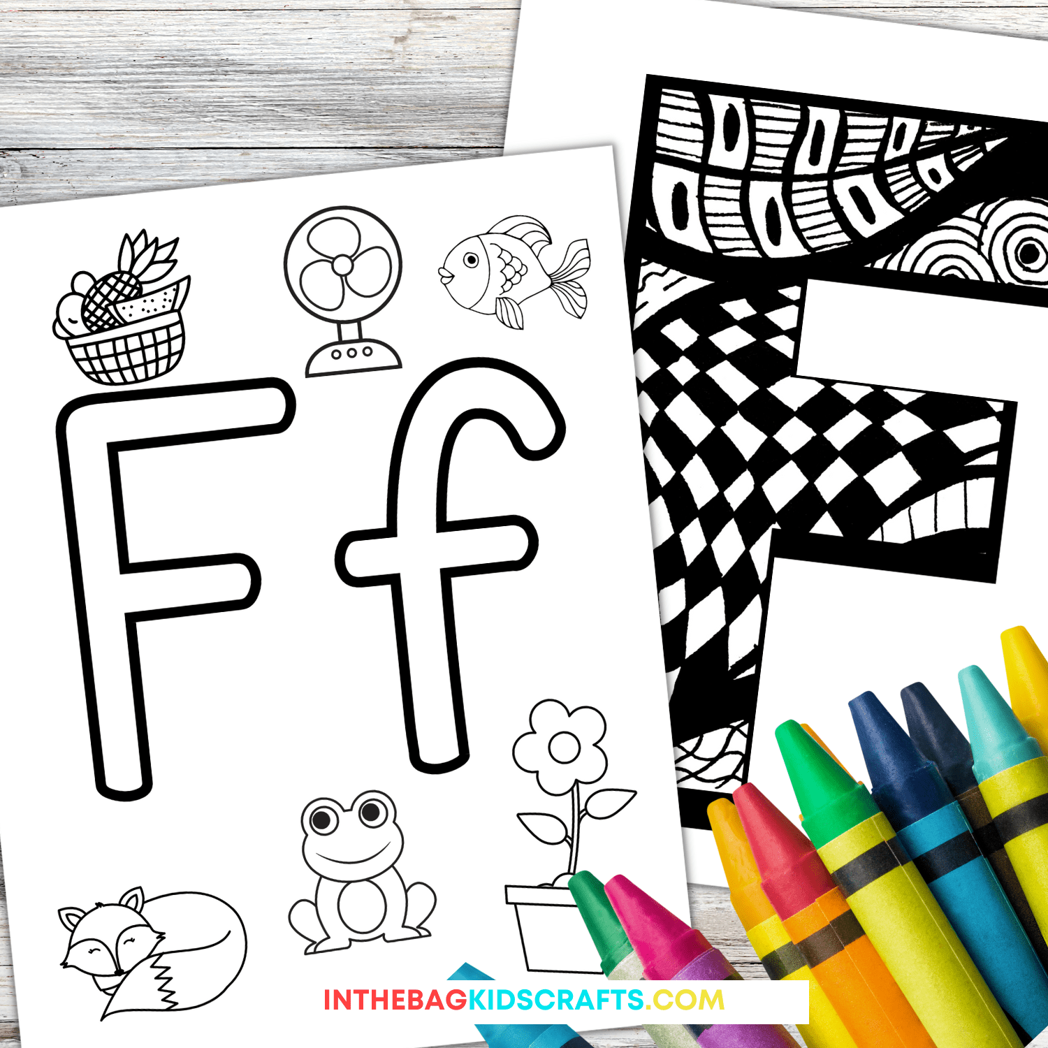 Letter F Coloring Pages (FREE Download) • In the Bag Kids' Crafts