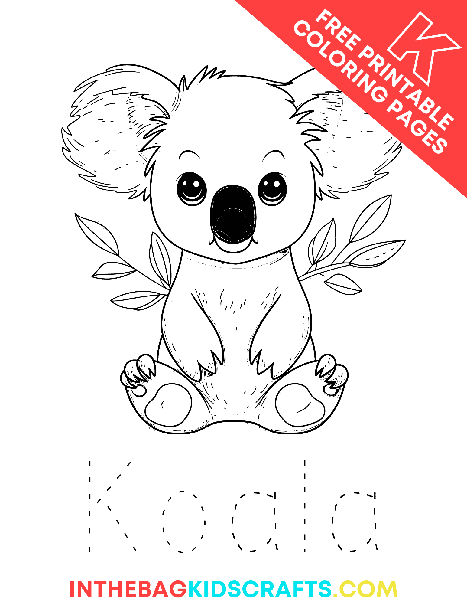 Letter K Coloring Pages (FREE Printables) • In the Bag Kids' Crafts
