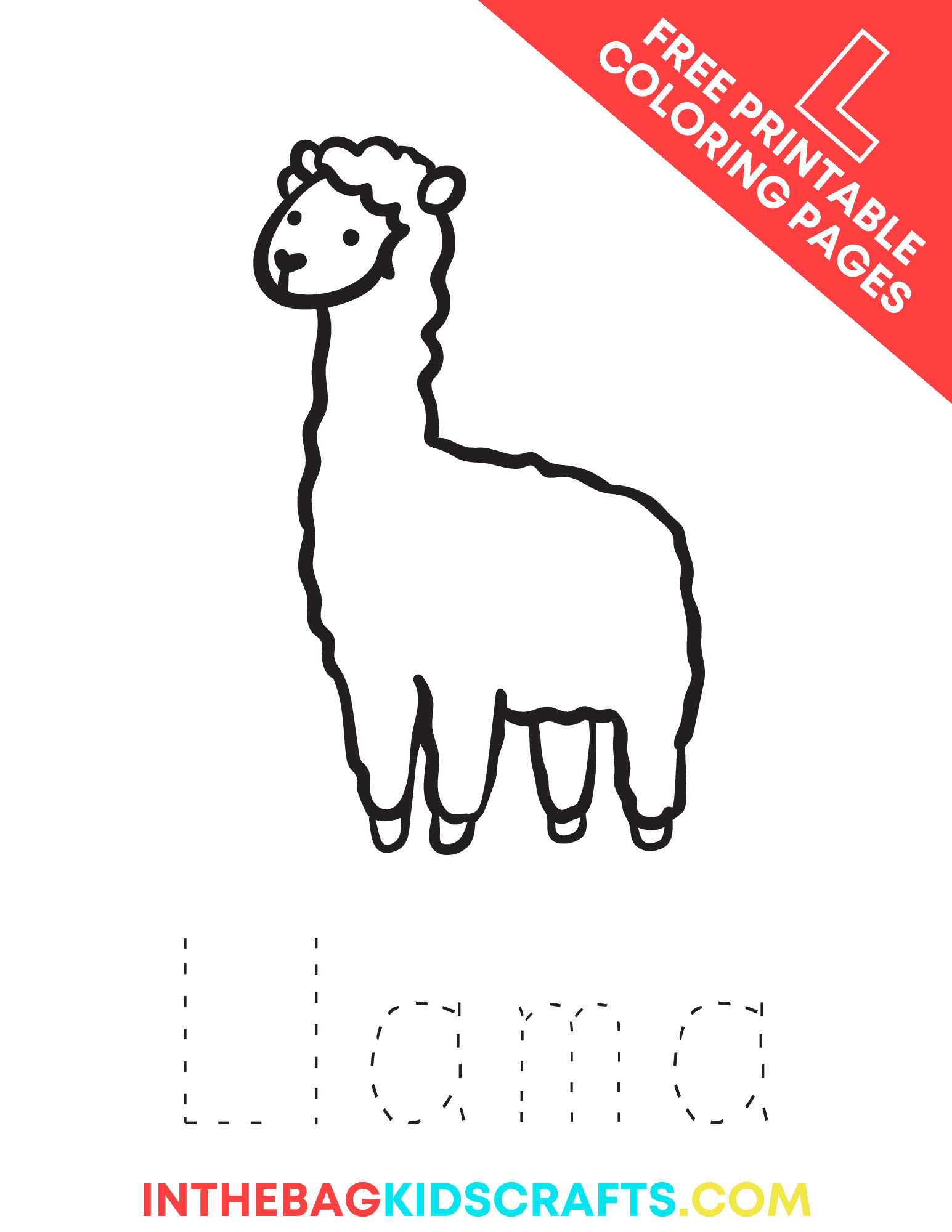 Letter L Coloring Pages (FREE Printables) • In the Bag Kids' Crafts