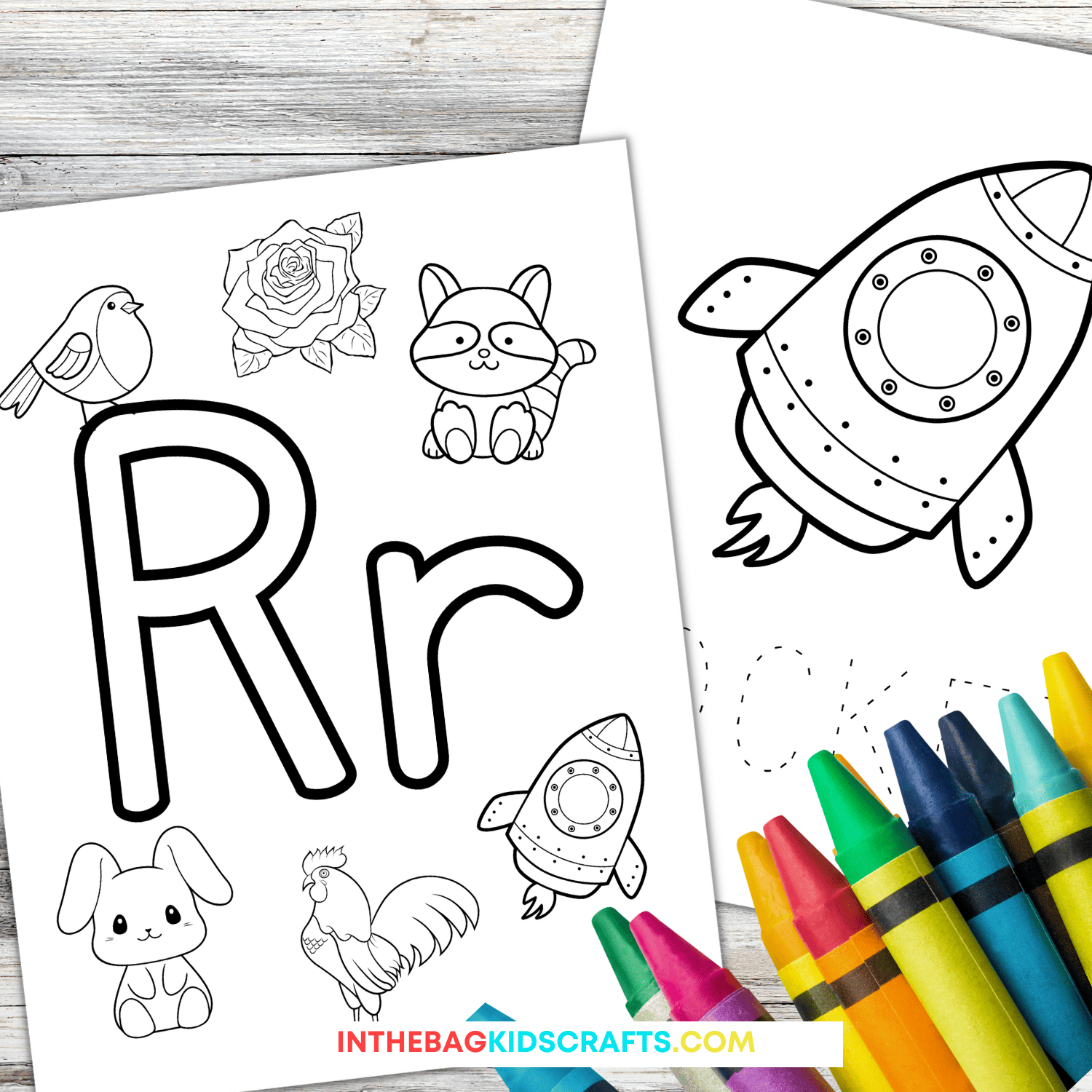 Letter R Coloring Pages for Preschool (FREE pdf) • In the Bag Kids' Crafts