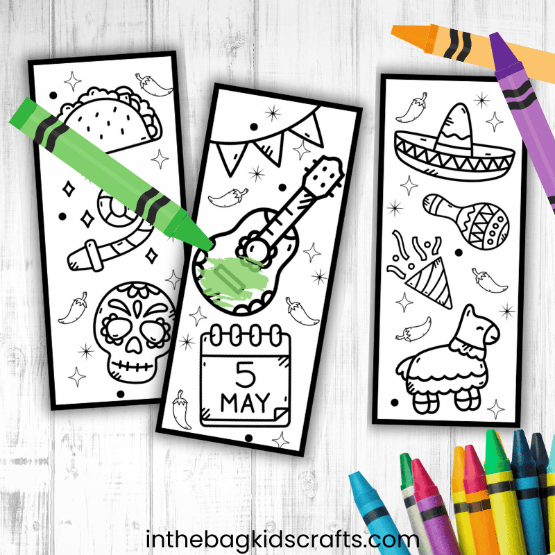 FREE Printable Cinco De Mayo Craft Bookmarks • In the Bag Kids' Crafts