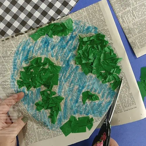 Earth Day Craft for Kids with Recycled Newspaper • In the Bag Kids' Crafts