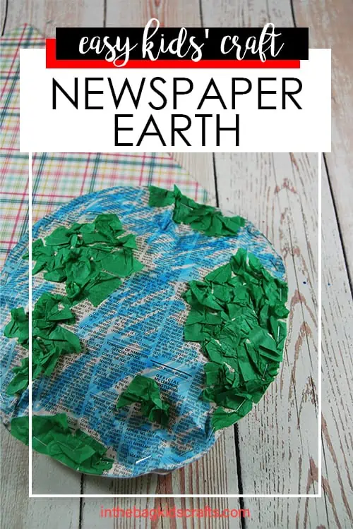 Earth Day Craft for Kids with Recycled Newspaper • In the Bag Kids' Crafts