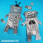 Printable Robot Craft {Puppets!} • In the Bag Kids' Crafts