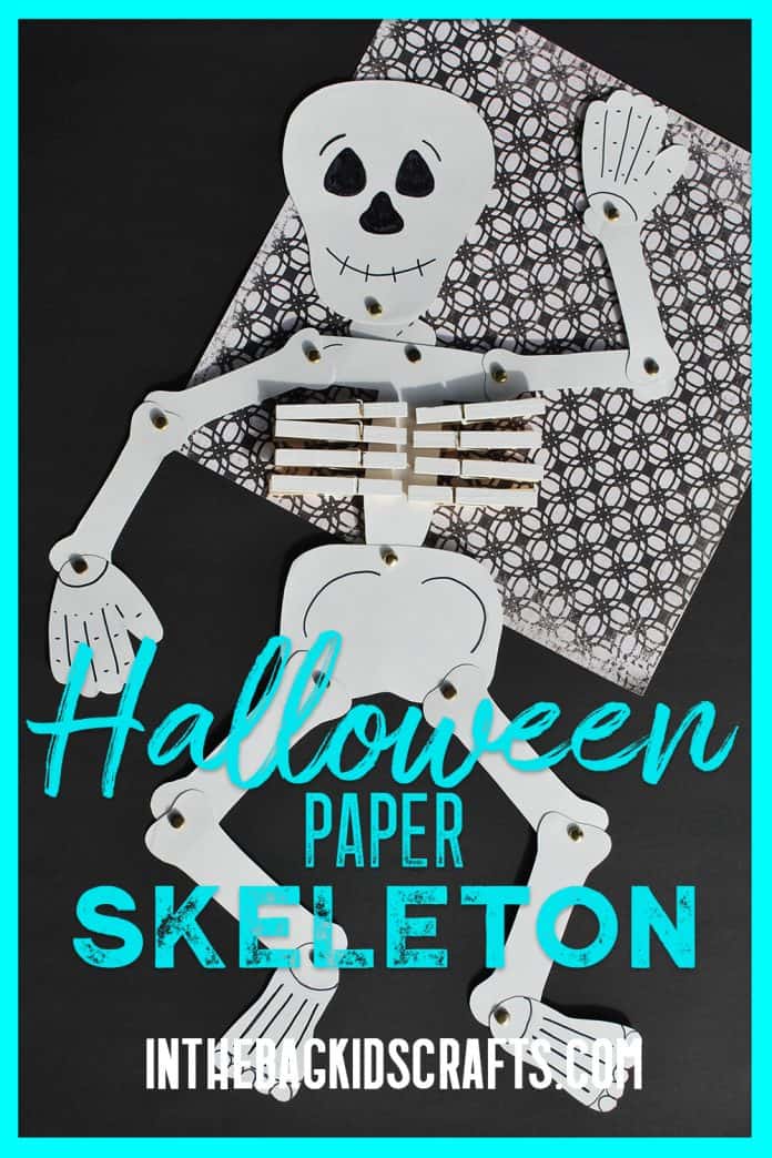 Easy Skeleton Craft {with FREE template} • In the Bag Kids' Crafts