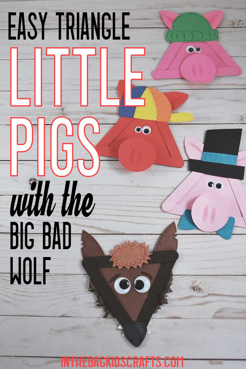 Three Little Pigs Craft {with the Big Bad Wolf} • In the Bag Kids' Crafts