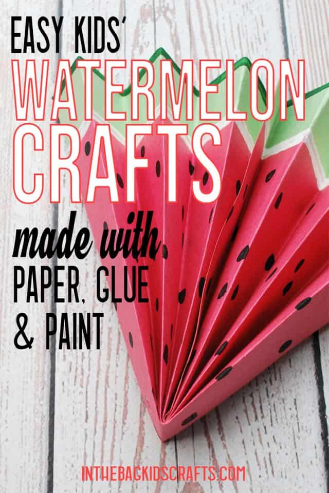 Easy Watermelon Paper Crafts • In the Bag Kids' Crafts