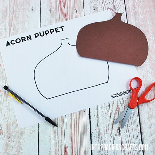 Paper Bag Acorn Craft (with FREE Template) • In the Bag Kids' Crafts