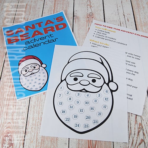 Printable Advent Calendar • In the Bag Kids' Crafts