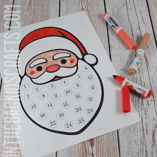 Printable Advent Calendar • In the Bag Kids' Crafts