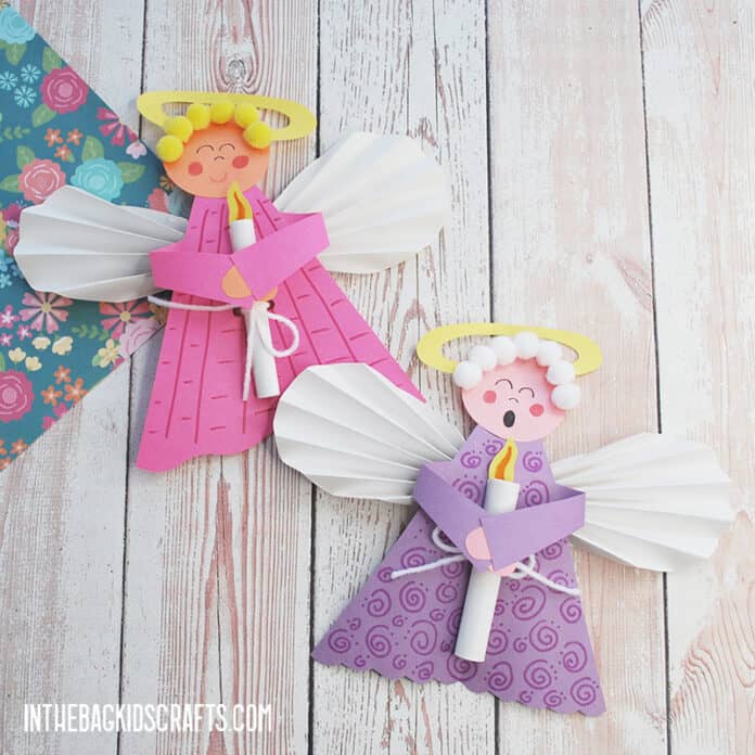 Handmade Christmas Greeting Card Angels • In the Bag Kids' Crafts