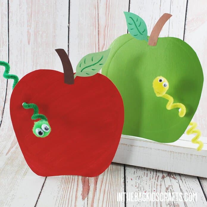 Easy Apple Art {with FREE Apple Template} • In the Bag Kids' Crafts