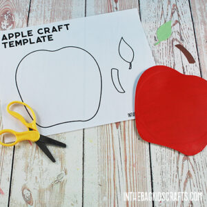 Easy Apple Art {with FREE Apple Template} • In the Bag Kids' Crafts
