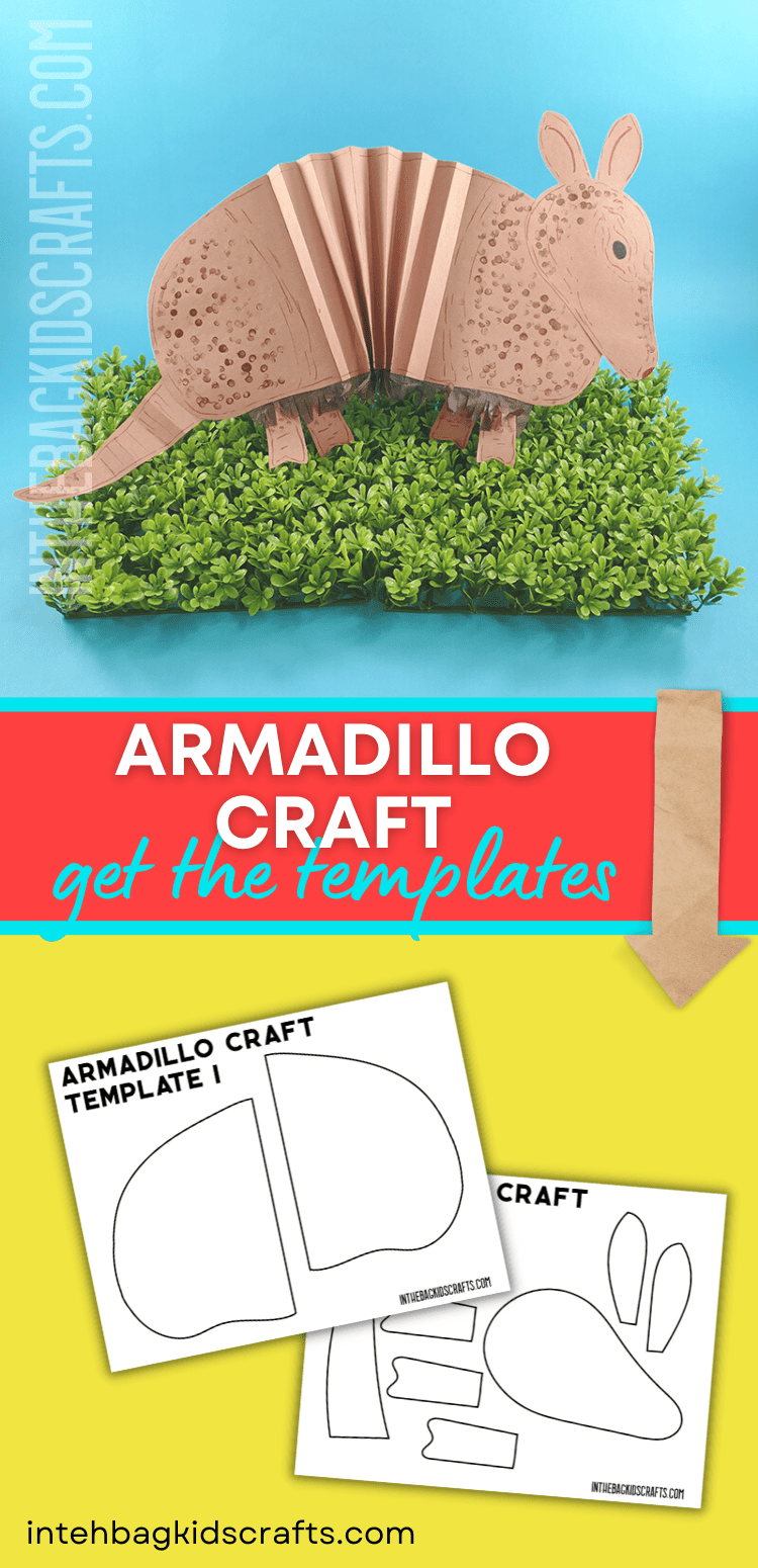 Armadillo Craft for Kids {FREE Template!} • In the Bag Kids' Crafts