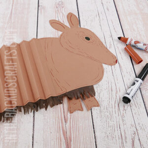 Armadillo Craft for Kids {FREE Template!} • In the Bag Kids' Crafts
