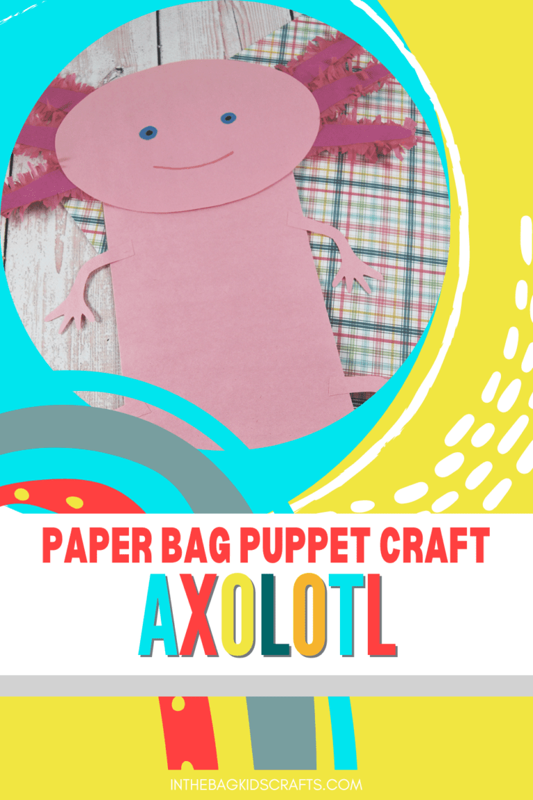 Axolotl Craft Puppet (Free Template!) • In the Bag Kids' Crafts
