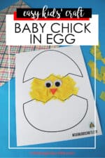 Chick Craft (FREE Printable) • In the Bag Kids' Crafts