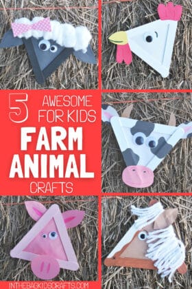 5 Easy Farm Animal Crafts (with FREE Templates) • In the Bag Kids' Crafts