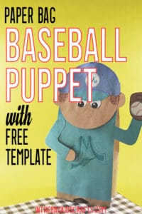Baseball Craft Player Puppet (with FREE Template) • In the Bag Kids' Crafts