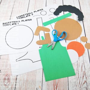 Basketball Craft Player Puppet (with FREE Template) • In the Bag Kids ...