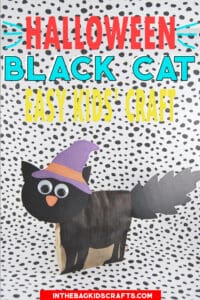 Black Cat Halloween Craft (with FREE Template) • In the Bag Kids' Crafts