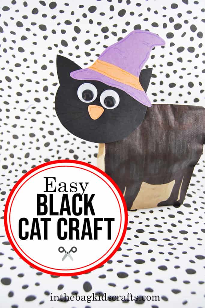 Black Cat Halloween Craft (with FREE Template) • In the Bag Kids' Crafts