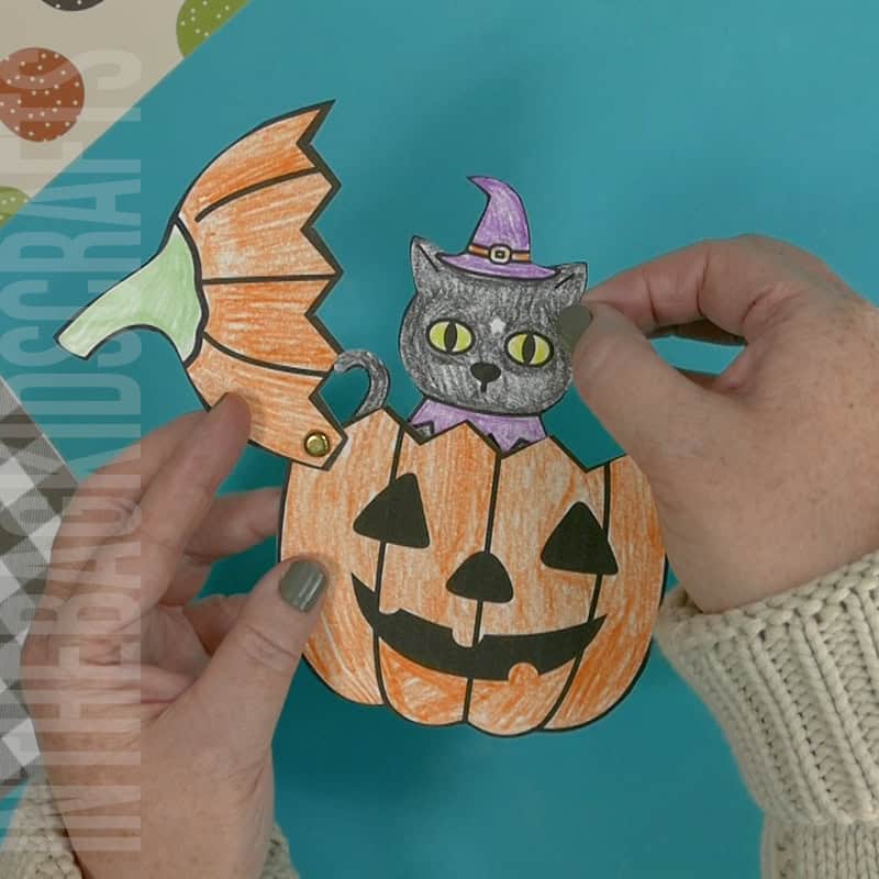 Pumpkin and Black Cat Halloween Craft Printable • In the Bag Kids' Crafts