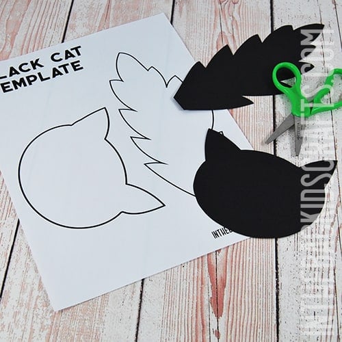 Black Cat Halloween Craft (with FREE Template) • In the Bag Kids' Crafts