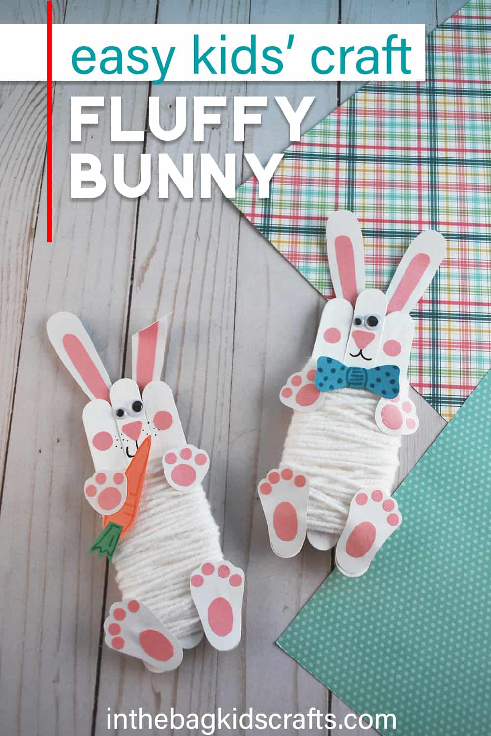 Fluffy Bunny Craft for Preschoolers • In the Bag Kids' Crafts