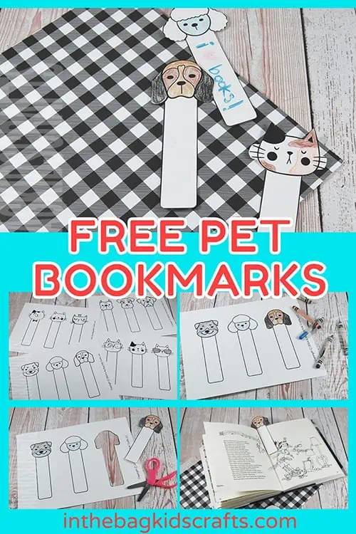 Adorable DIY Pet Bookmarks for Kids (FREE Printable pdf) • In the Bag ...